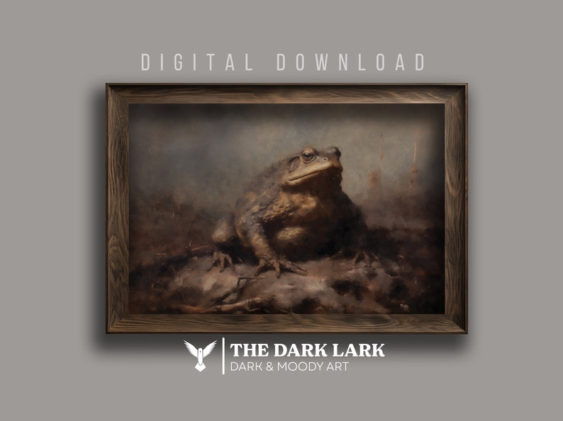 The Toad Dark and Moody PRINTABLE Digital Download Wall Art Dark and ...