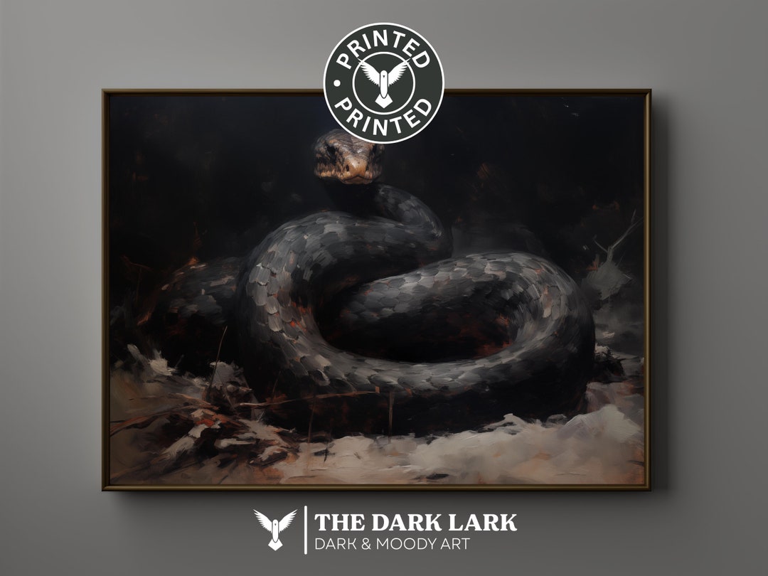 Dark and Moody Snake Wall PRINT Dark and Moody Home Decor Wall Art ...