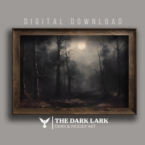 Dark Forest Dark and Moody PRINTABLE Digital Download Dark Moody Home ...