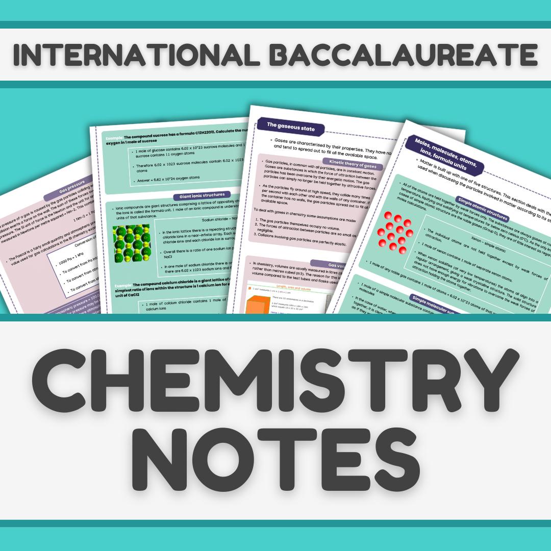 IB Chemistry Notes | Complete Bundle - Etsy