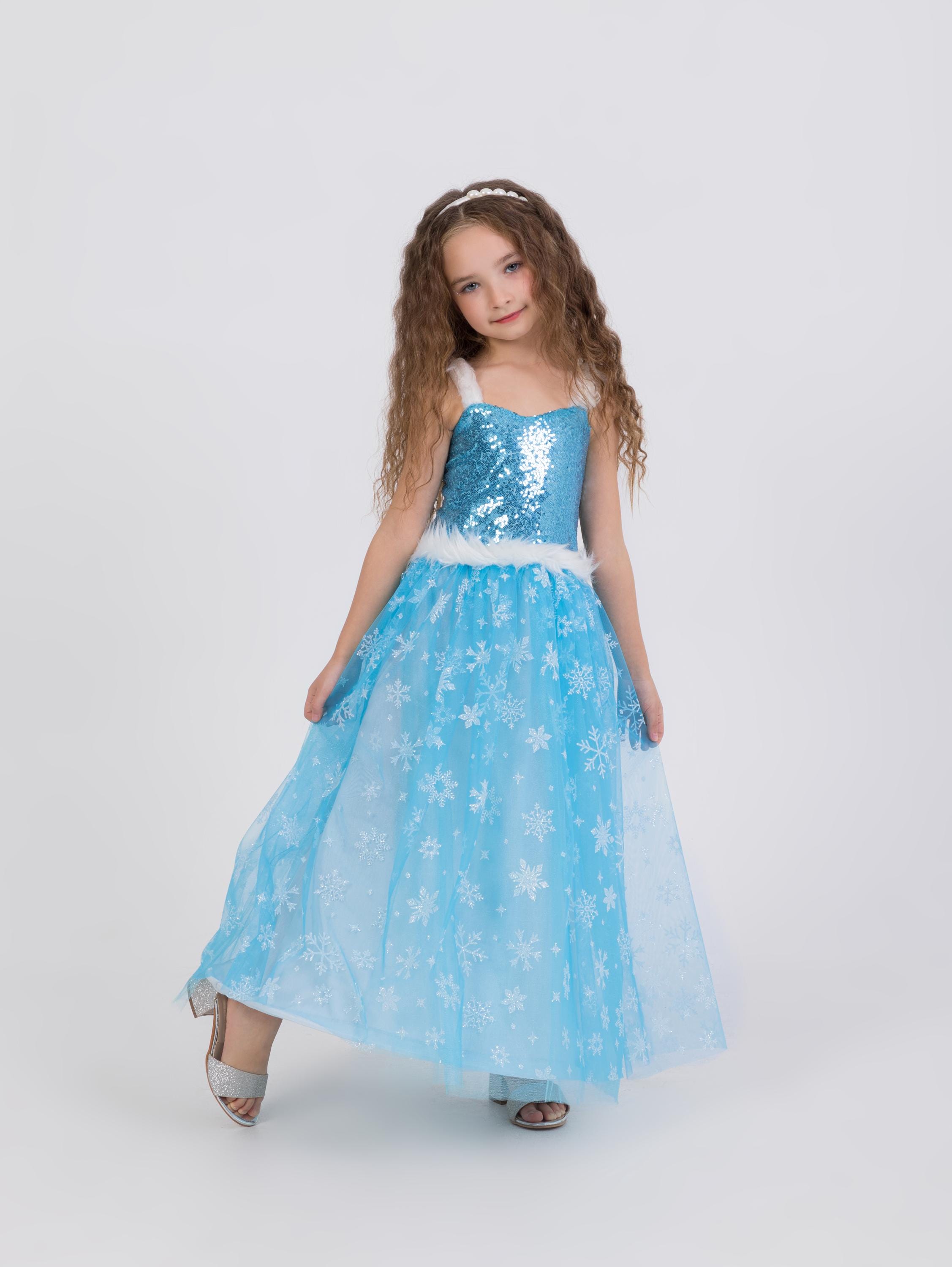 Elsa Costume Girls Princess , Dress for Elsa Cosplay , Girls Elsa ...