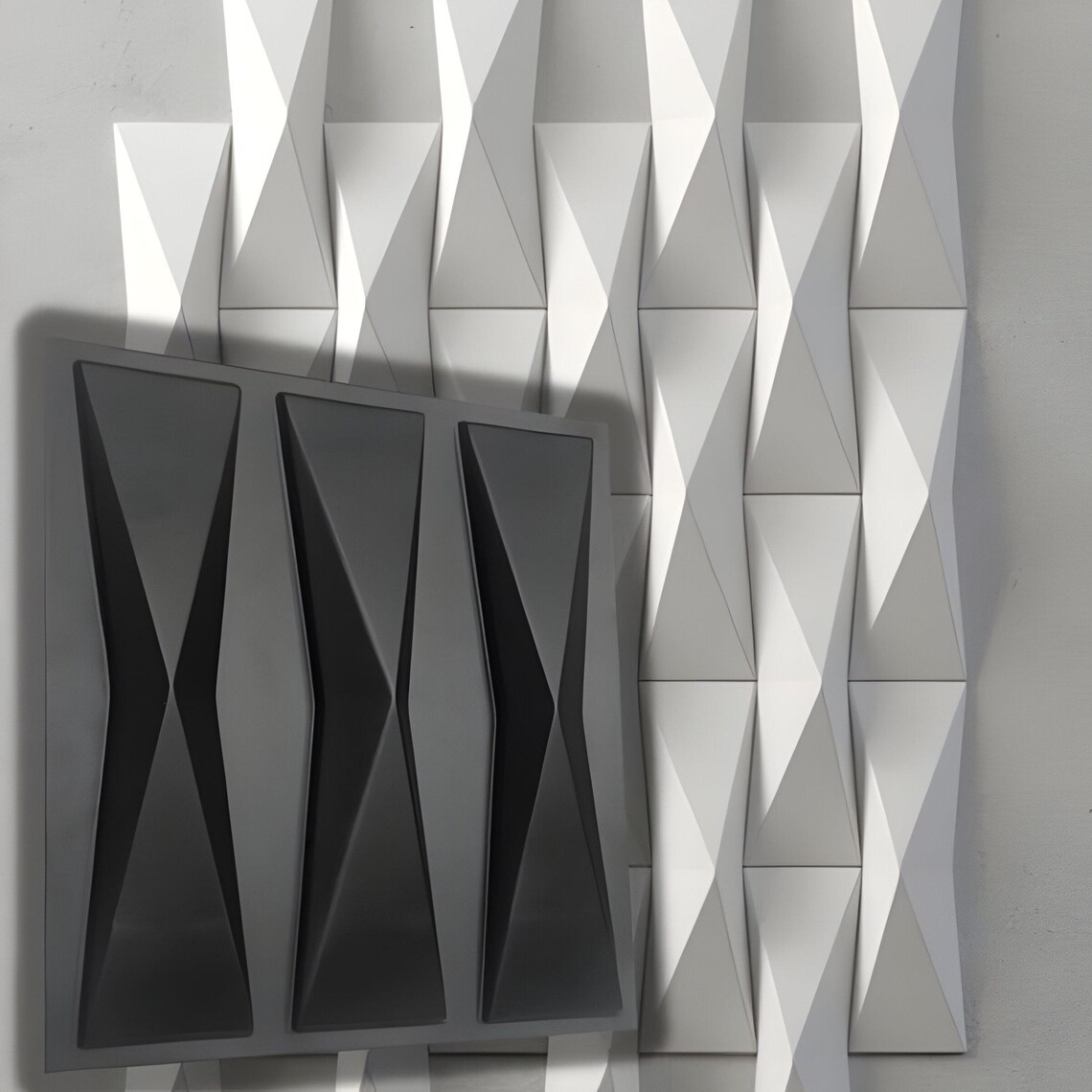 Origami - 3D Mold for Decorative Wall Panels From Gypsum, Plaster or ...