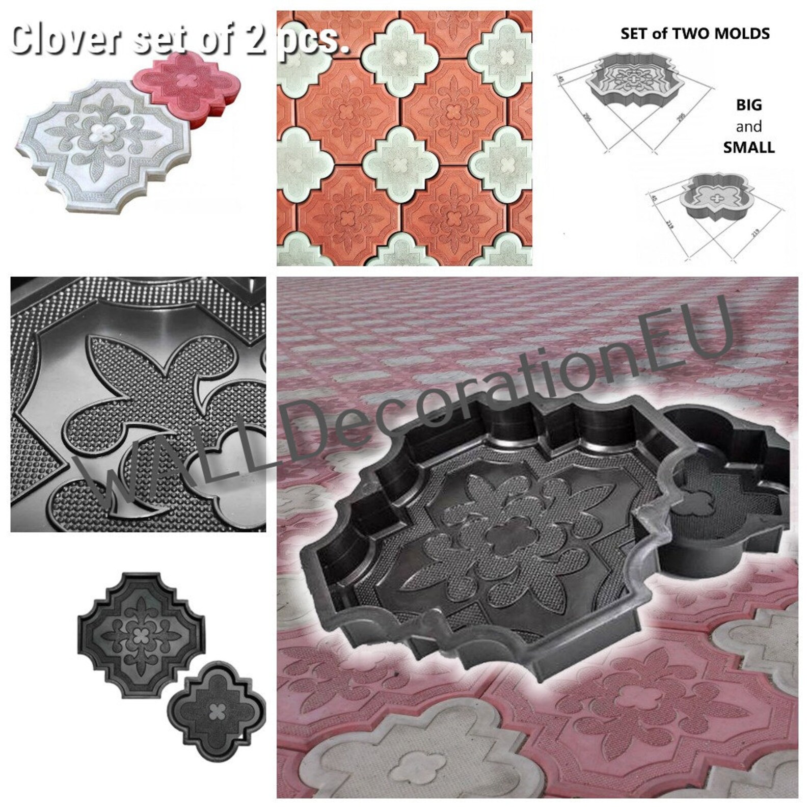 Plastic Mold for Concrete Paving Slabs, Stone Pattern,concrete Garden ...