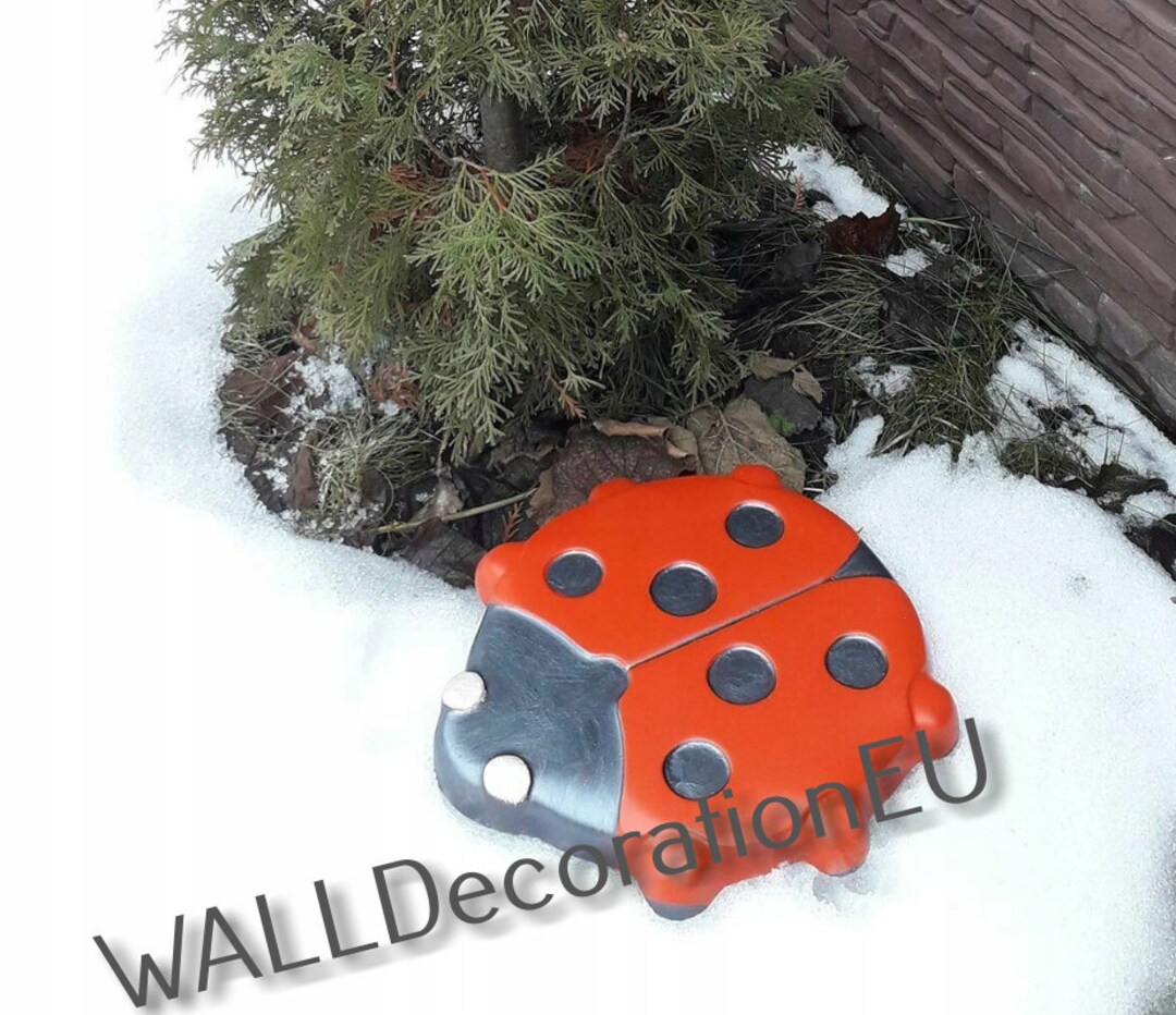 Ladybug - Plastic Mold for Garden Decoration, Stone Pattern,concrete ...