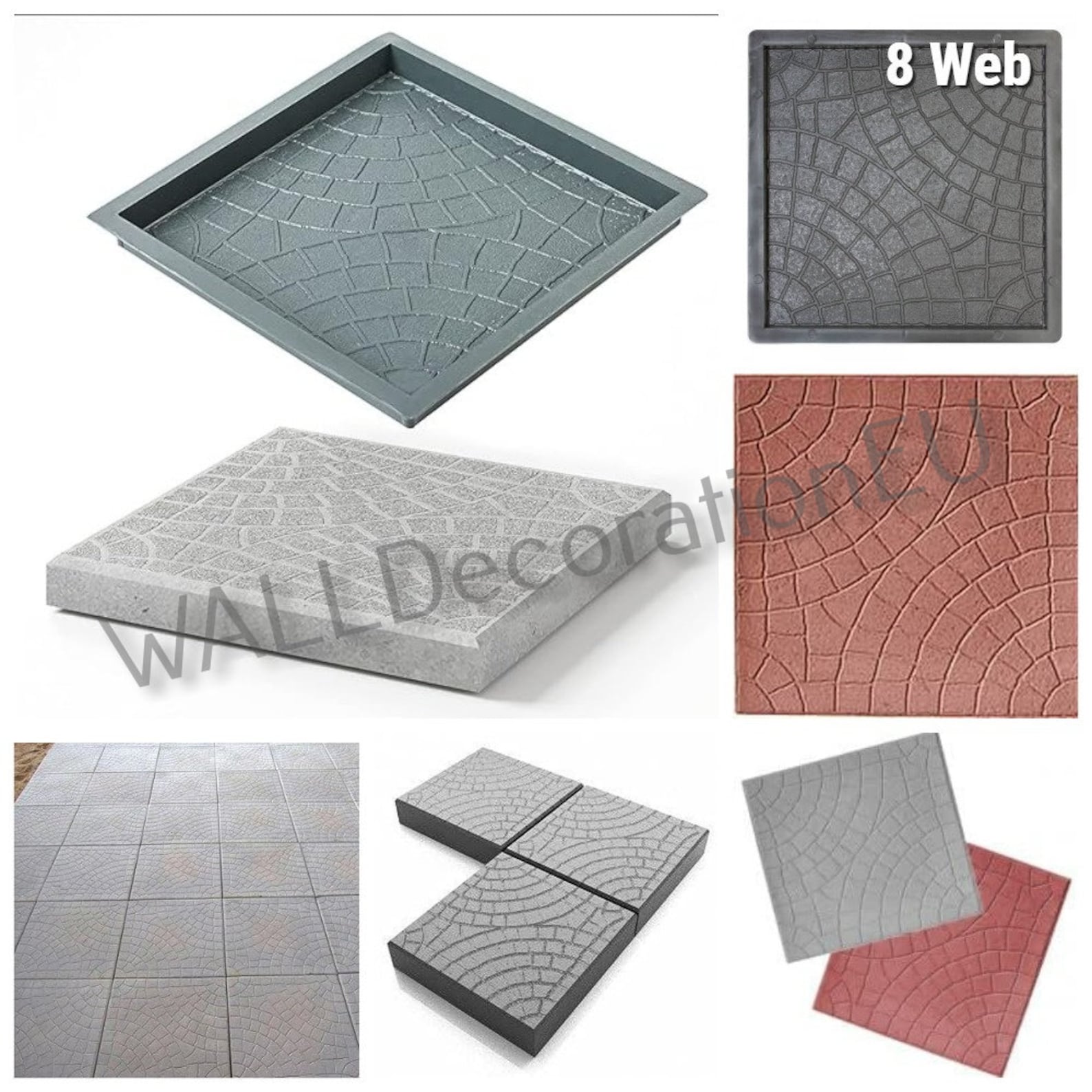 Plastic Mold for Making Concrete Paving Slabs and Garden Stepping ...