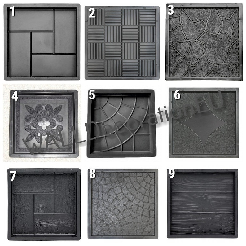 Plastic Mold for Making Concrete Paving Slabs and Garden Stepping ...