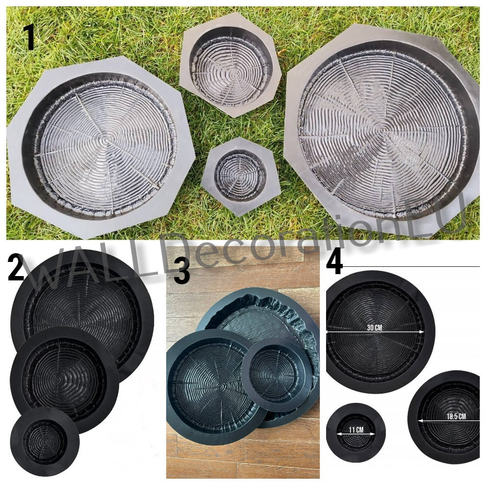 Cut a Tree SET - Plastic Mold for Concrete Paving Slabs, Stone Pattern ...