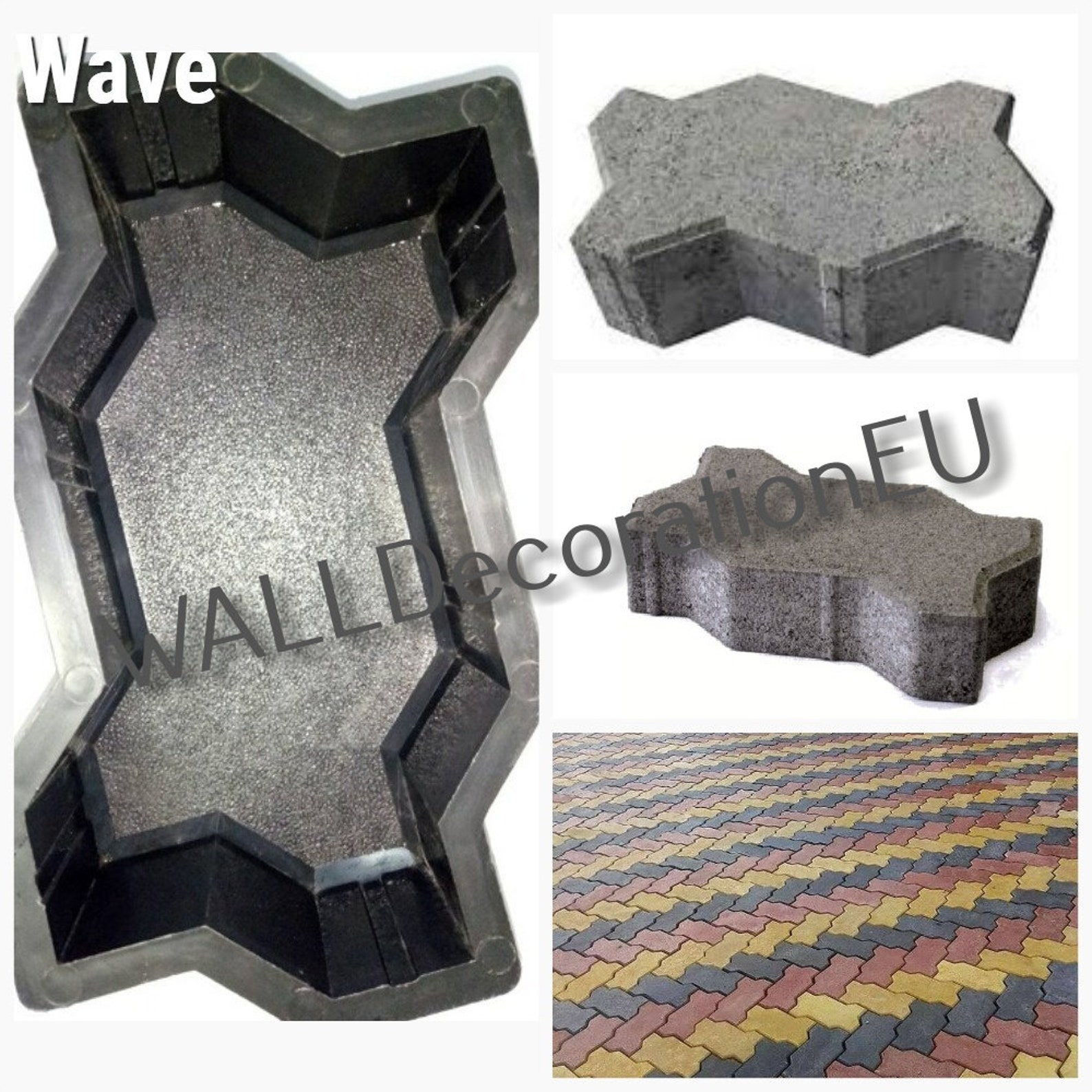 Plastic Mold for Concrete Paving Slabs, Stone Pattern,concrete Garden ...