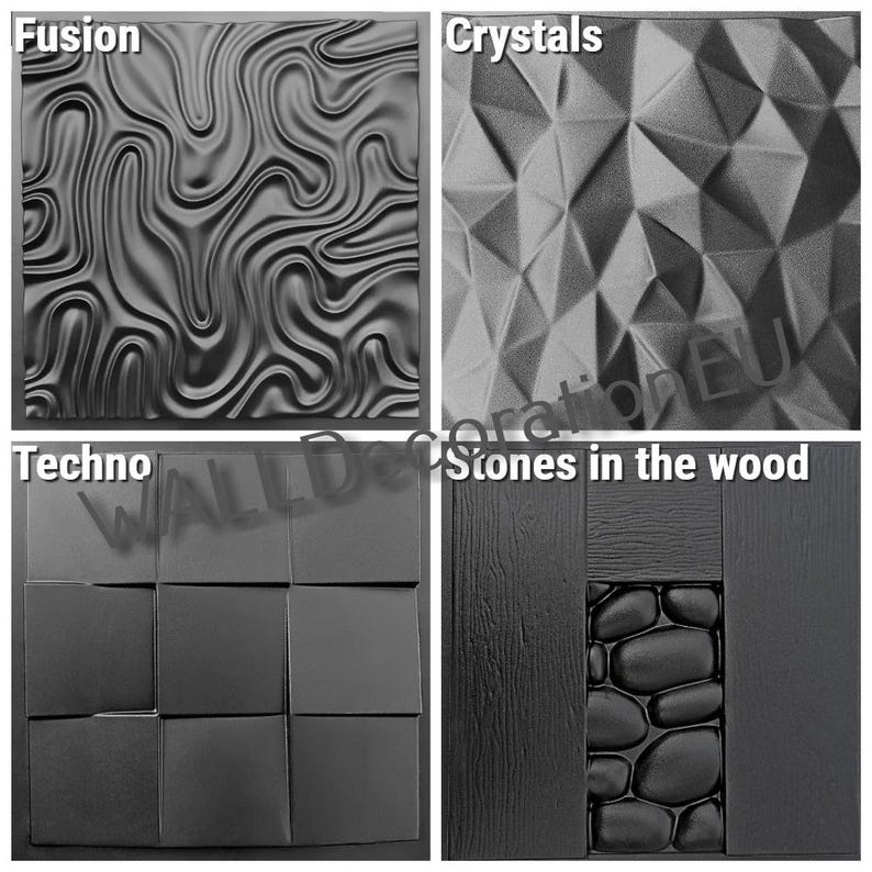 Pyramids - 3D Mold for Decorative Wall Panels From Gypsum, Plaster or ...