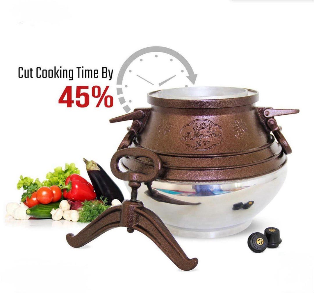 Traditional Afghan Kazan – Cast Aluminum Pressure Cooker Pot for Pilaf ...