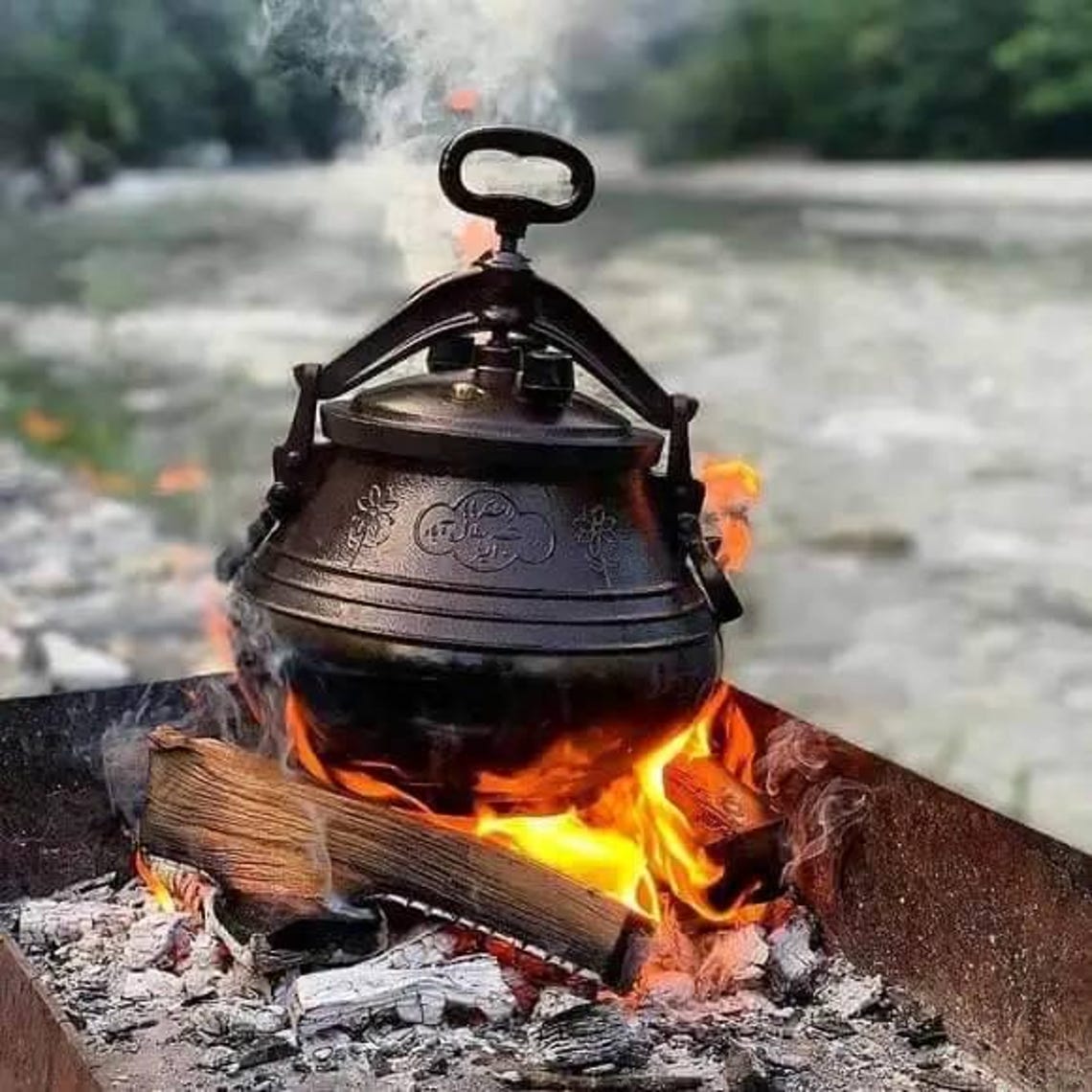 Traditional Afghan Kazan – Cast Aluminum Pressure Cooker Pot for Pilaf ...