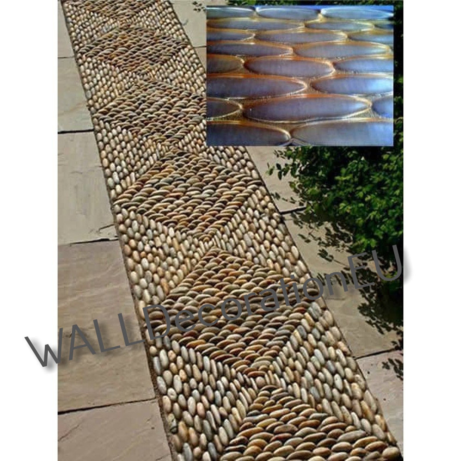 Polyurethane Stamp "large Pebbles"– 3D Concrete Imprint Mat for ...