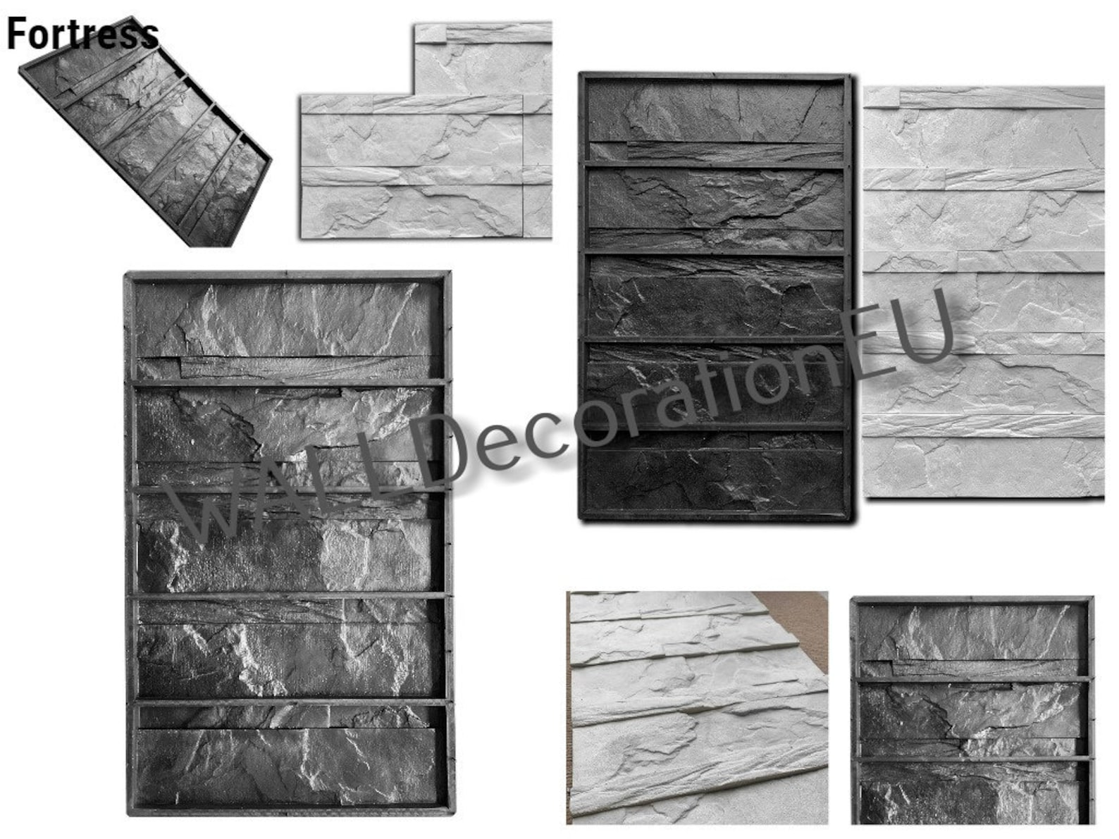 Rubber Mold for Gypsum or Concrete DIY Stone Tiles, Polyurethane Mold ...