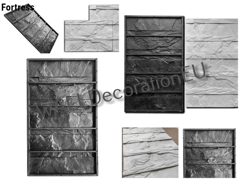 Rubber Mold for Gypsum or Concrete DIY Stone Tiles, Polyurethane Mold ...