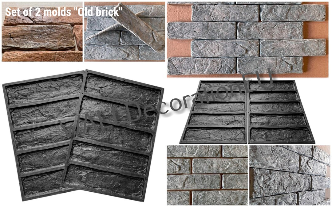 Rubber Mold for Gypsum or Concrete DIY Stone Tiles, Polyurethane Mold ...