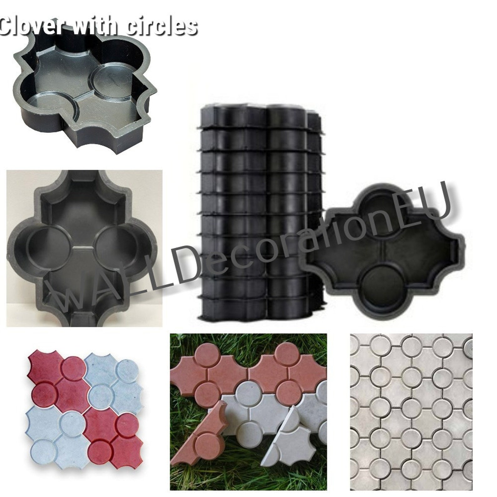 Plastic Mold for Concrete Paving Slabs, Stone Pattern,concrete Garden ...