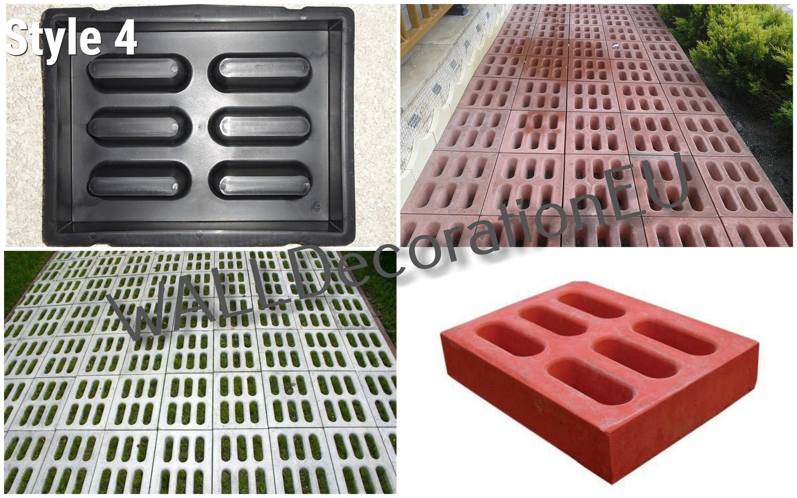 Eco Parking - Plastic Mold for Making Concrete Paving Slabs and Garden ...