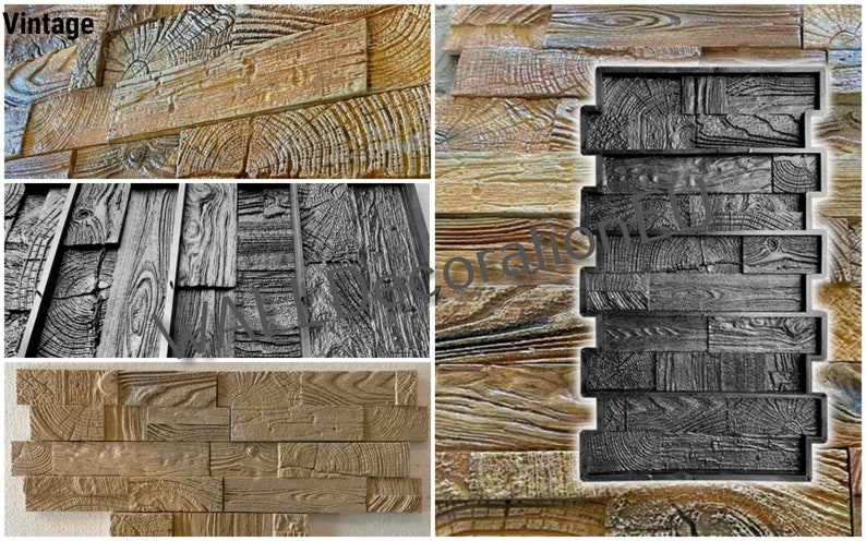 Rubber Mold for Gypsum or Concrete DIY Stone Tiles, Polyurethane Mold ...