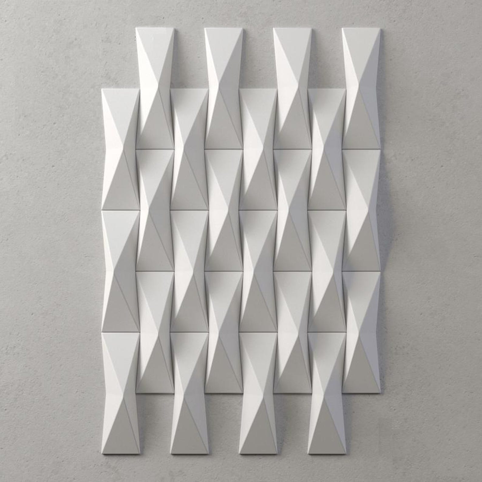 Origami - 3D Mold for Decorative Wall Panels From Gypsum, Plaster or ...