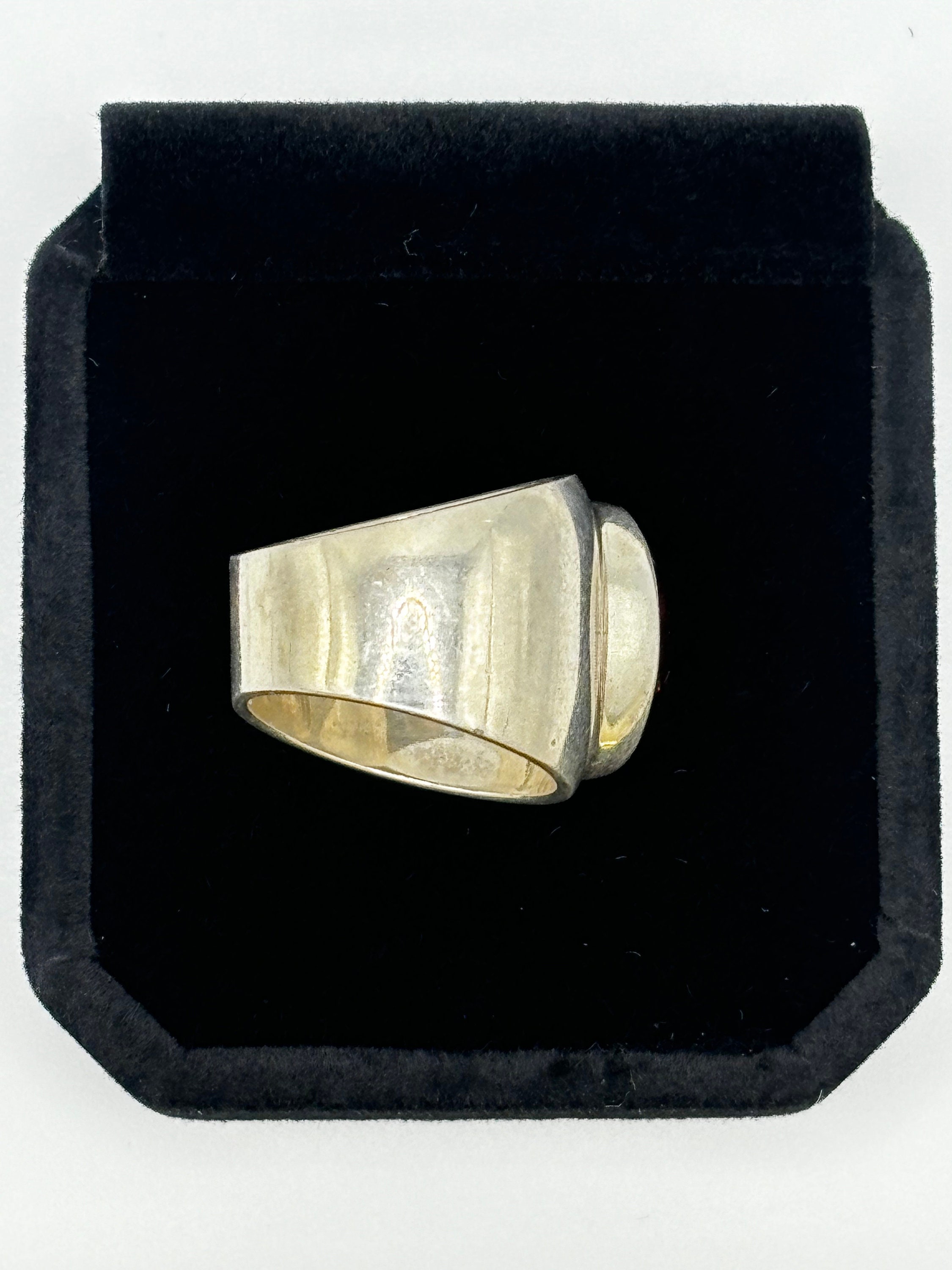 Vintage Dominique Dinouart Mexico Sterling Silver Amber Ring - Etsy