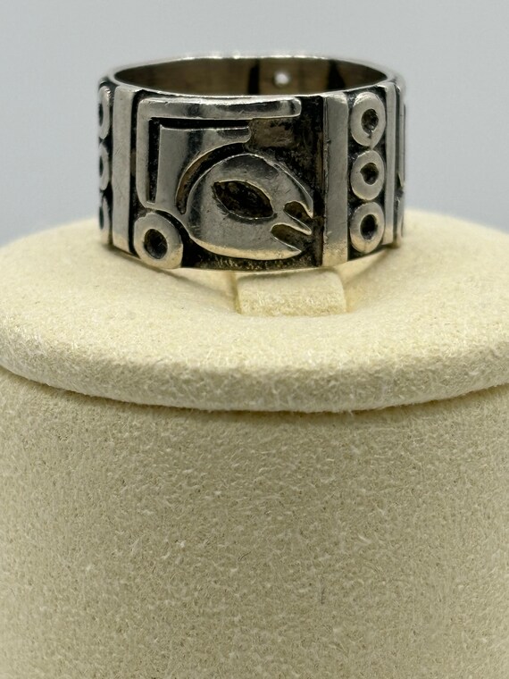 Vintage Sterling Silver Taxco Ring - Gem