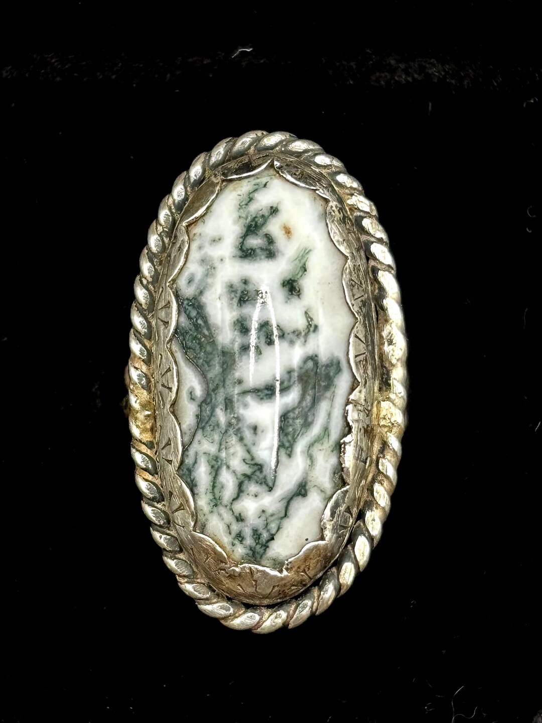 Vintage Tree Agate Ring in Sterling Silver - Etsy