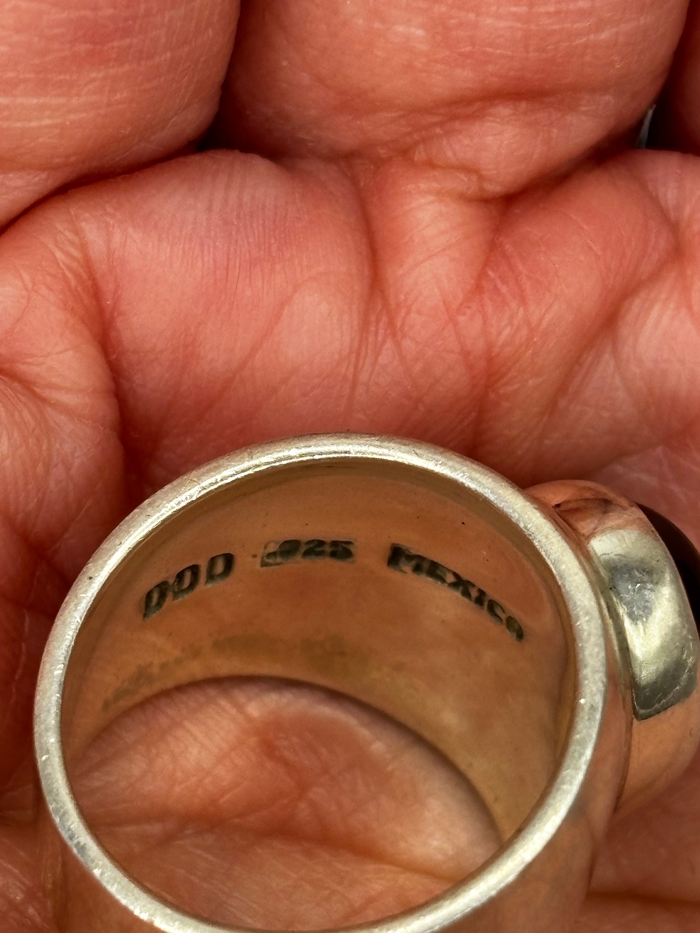 Vintage Dominique Dinouart Mexico Sterling Silver Amber Ring - Etsy