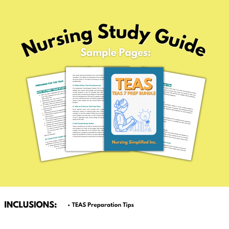 Prep Bundle - TEAS Exam 7 | Nursing School | Study Guide Posters ...