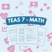 Math Section - TEAS Exam 7 | Nursing School | Study Guide Posters ...