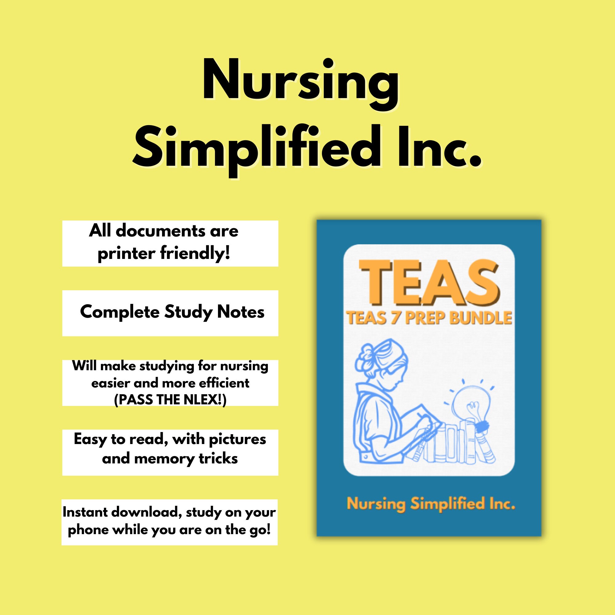 Prep Bundle - TEAS Exam 7 | Nursing School | Study Guide Posters ...