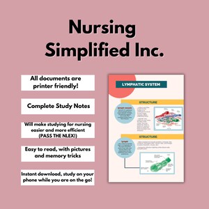 4 Pages Lymphatic System Study Notes , Doctor Lecture , Nurse in the ...