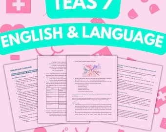 Complete Bundle TEAS 7 | Nursing School | Study Guide Posters | Study ...