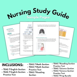 Complete Bundle TEAS 7 | Nursing School | Study Guide Posters | Study ...