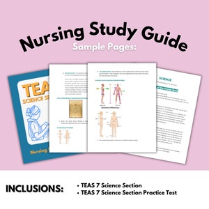 Science Section - TEAS Exam 7 | Nursing School | Study Guide Posters ...