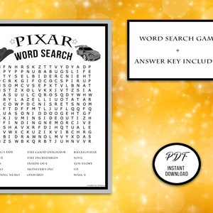 Kids Word Search | Pixar Word Search Game | Printable Game | Kids ...