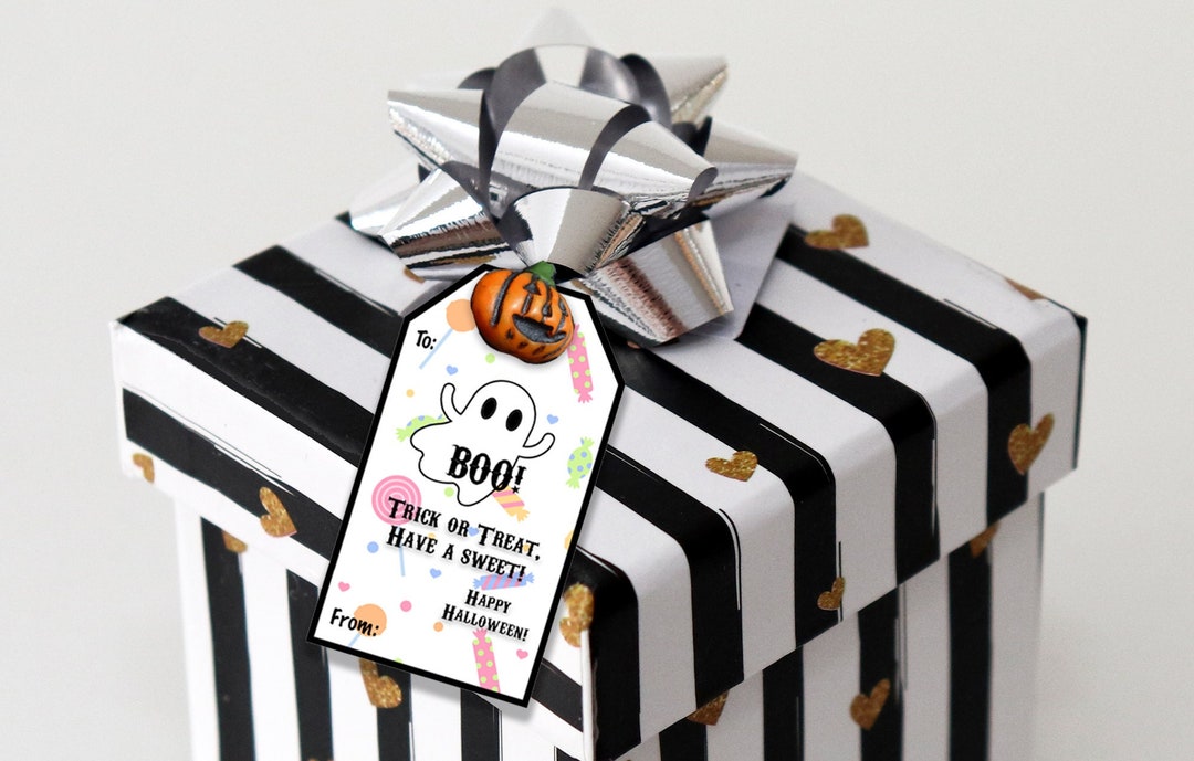 Halloween Printable Gift Tags | Boo Trick or Treat Tags | Halloween ...