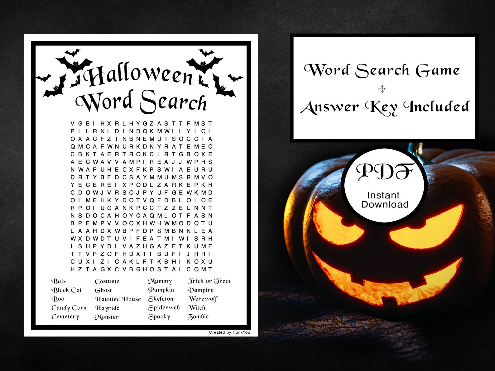 Halloween Printable Word Search | Halloween Word Search | Halloween ...