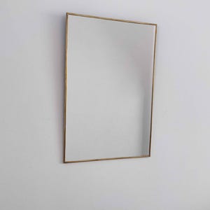 Rectangular Wall Mirror - Unlacquered Brass Mirror - Etsy