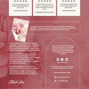 Author Media Kit Canva Template, Customizable Press Kit Design, Perfect ...