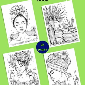 Spa Day Coloring Book 25 Relaxing Printable Pages, Instant Download PDF ...