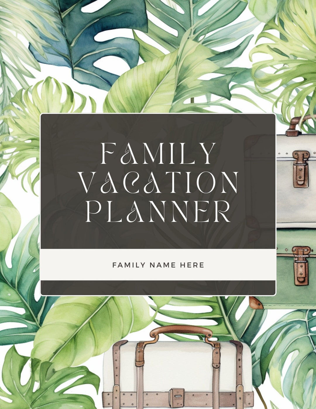 Family Vacation Planner PDF Complete 54-page Travel Organizer ...