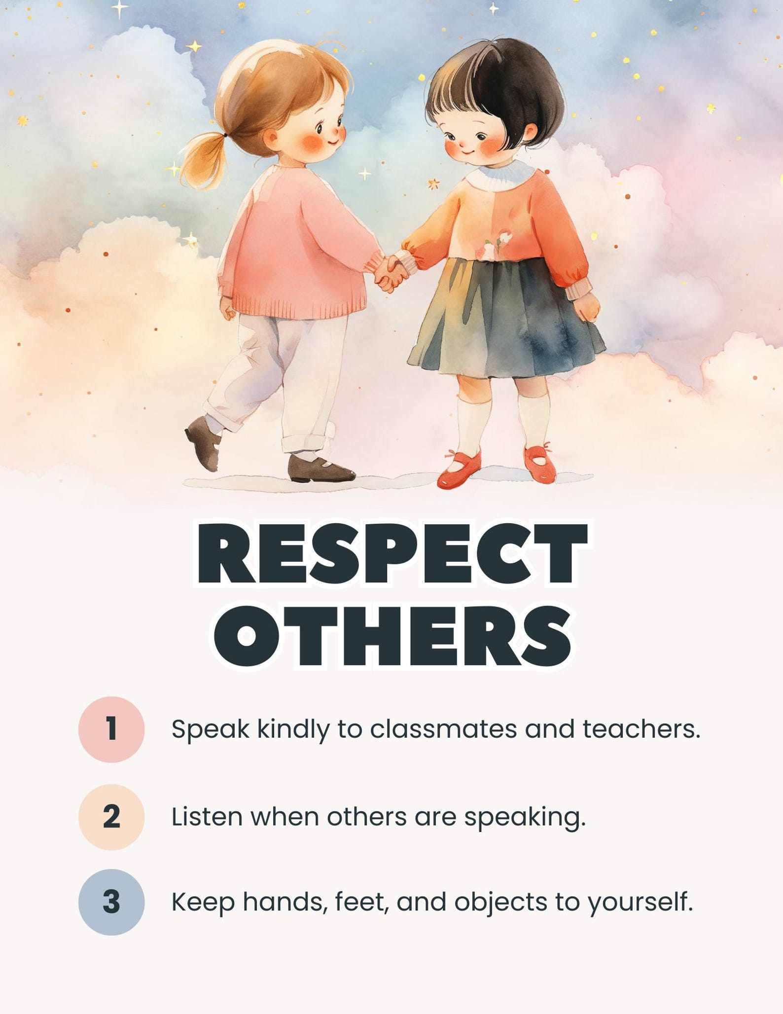 Editable Classroom Behavior Poster Set Printable 10-poster Bundle ...