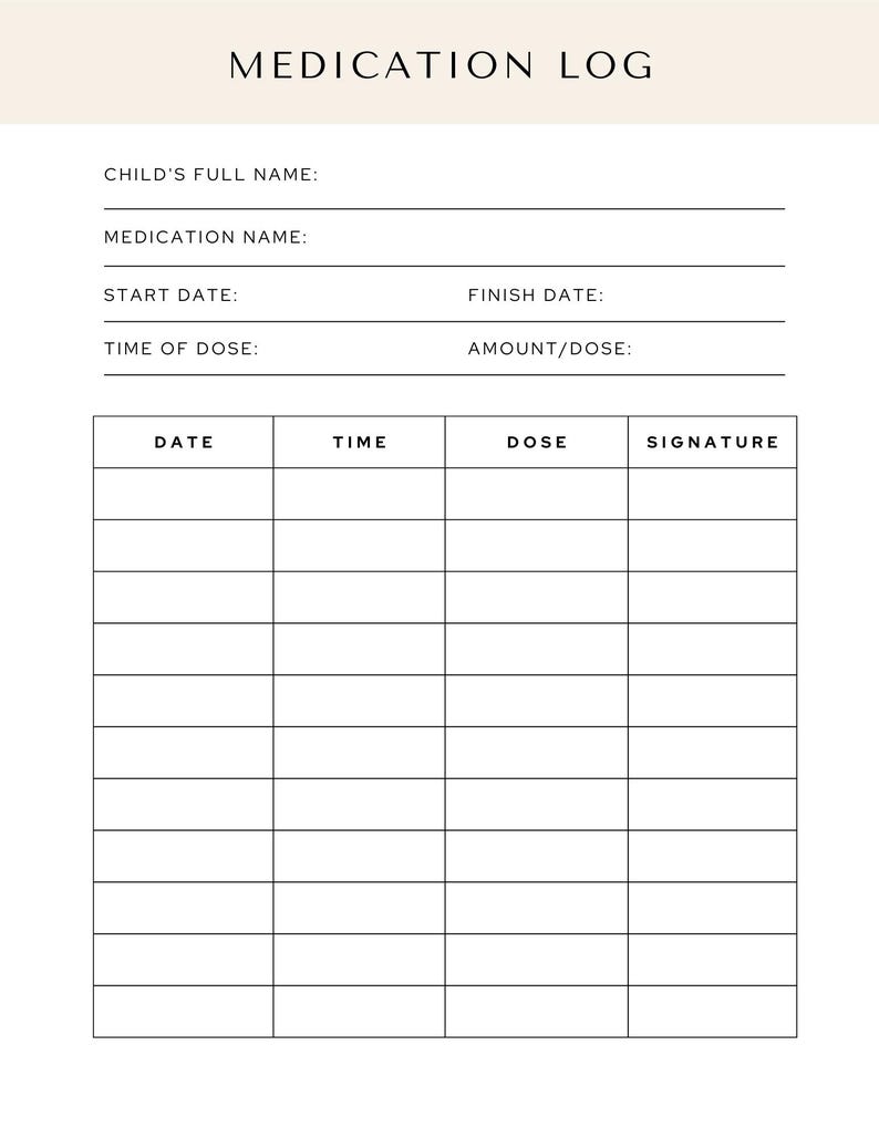Printable Toddler Log Book 23 Pages Daily Activity Tracker for Parents ...