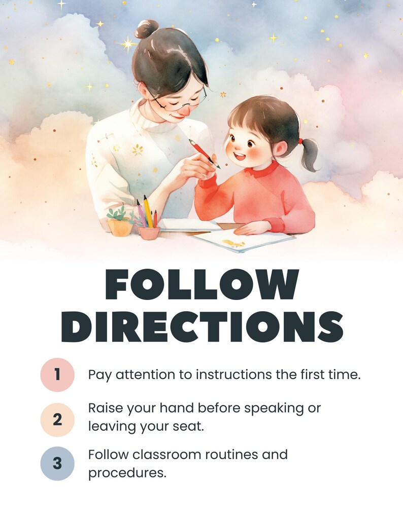 Editable Classroom Behavior Poster Set Printable 10-poster Bundle ...