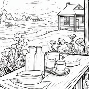 Scenes Coloring Book PDF Digital File, 40 Printable Scenes, Detailed ...
