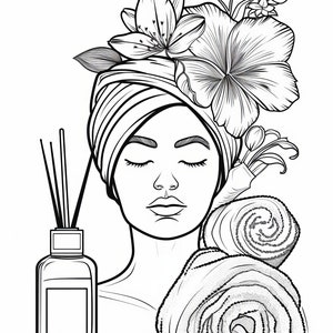 Spa Day Coloring Book 25 Relaxing Printable Pages, Instant Download PDF ...