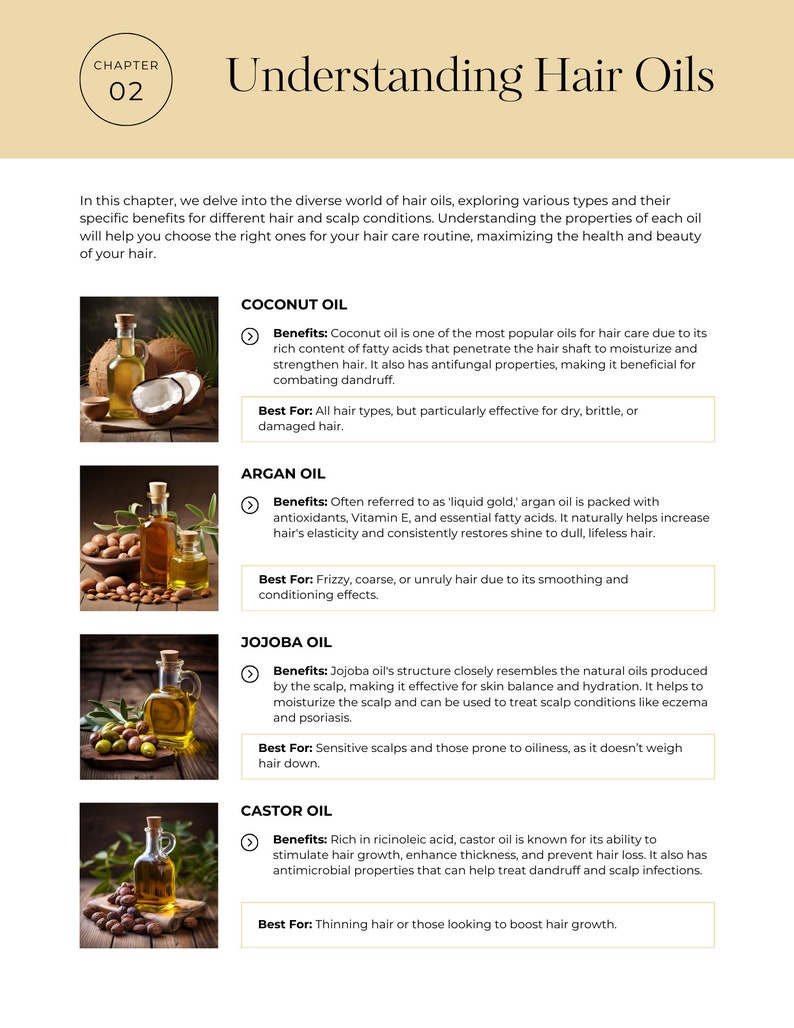 Unlock the Power of Hair Oils With Our Detailed Guide PDF - Etsy