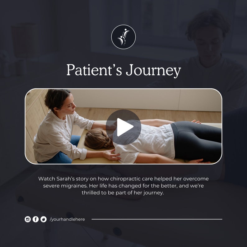 Chiropractor Social Media Post Set - Etsy