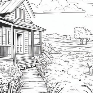 Scenes Coloring Book PDF Digital File, 40 Printable Scenes, Detailed ...