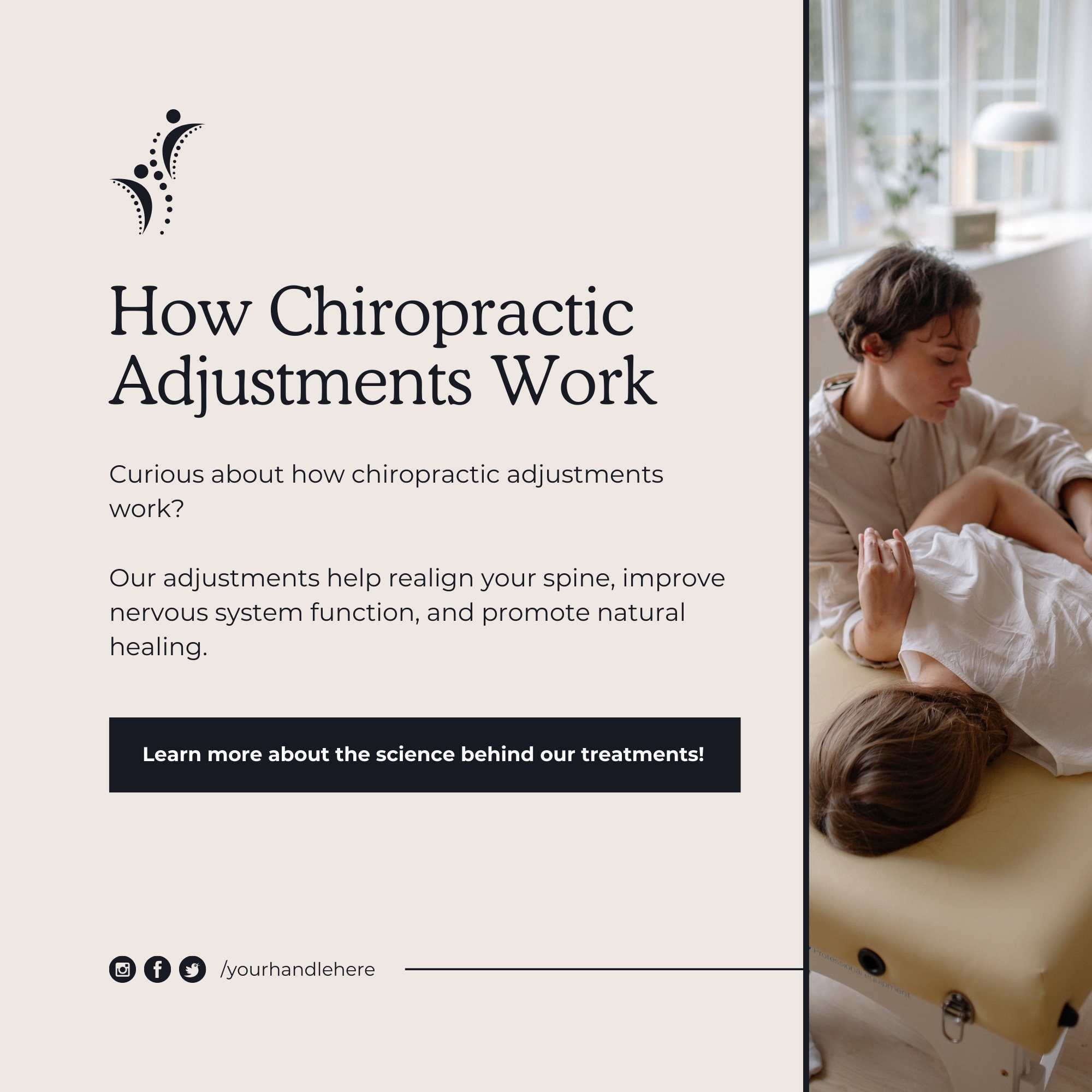 Chiropractor Social Media Post Set - Etsy
